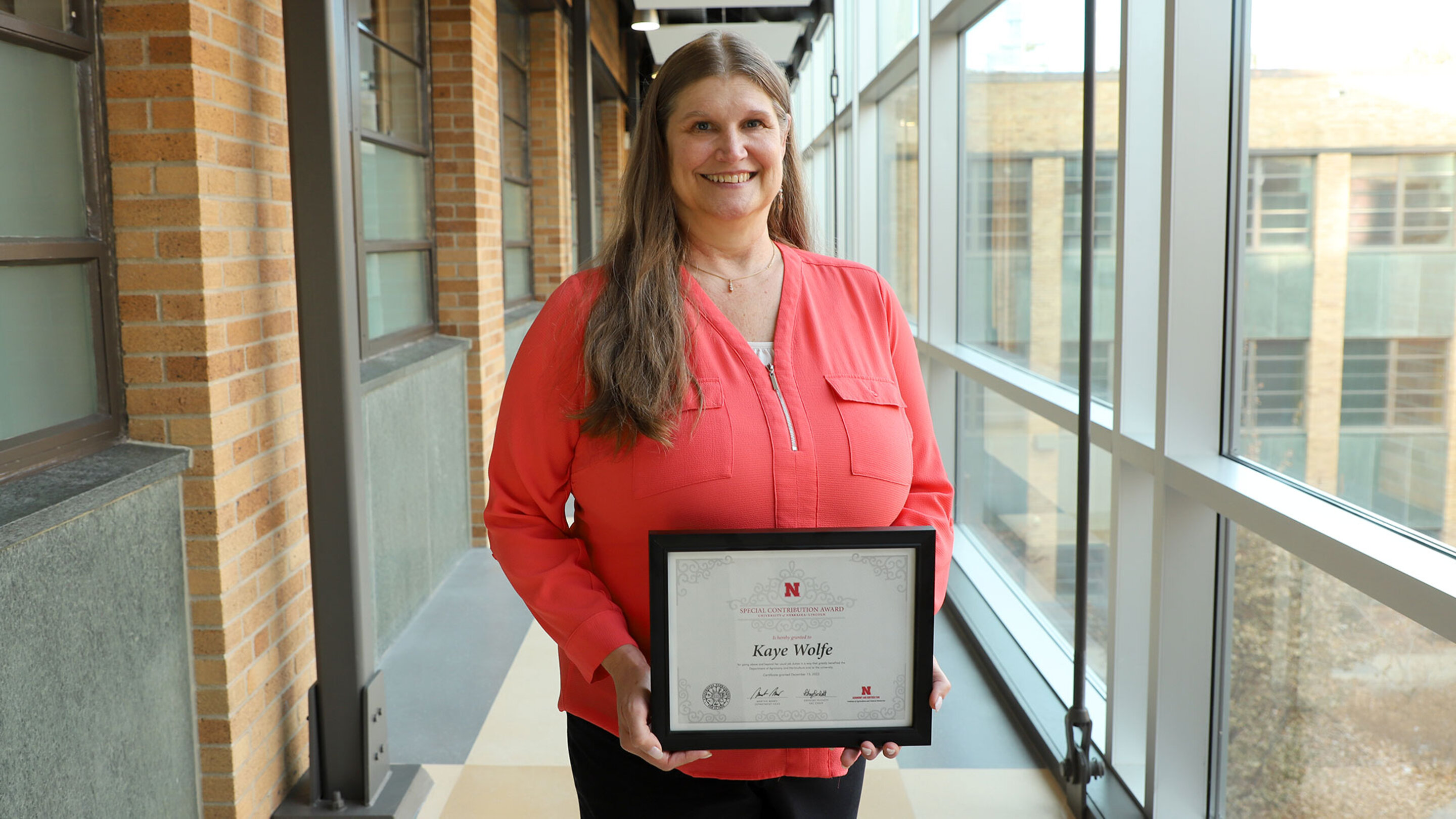 Wolfe is honored with staff award | Department of Agronomy and ...